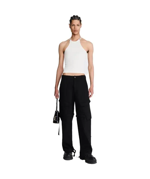 DION LEE Sleeveless Vest With Lace Up Detail