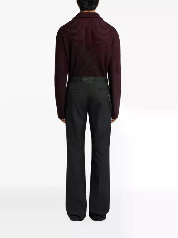 COURREGES Ribbed-knit Zip-up Sweater