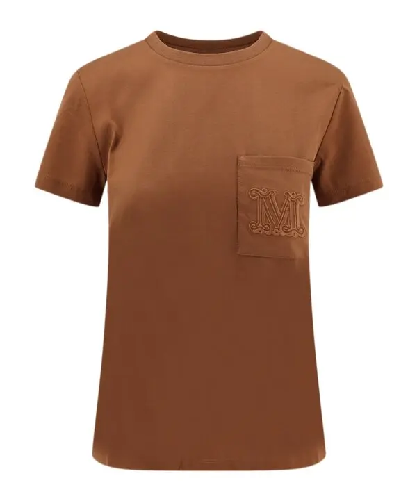 Max Mara Logo Embroidered Crewneck T-shirt - No