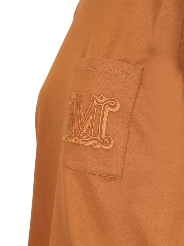 Max Mara Logo Embroidered Crewneck T-shirt - No
