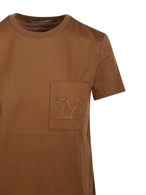 Max Mara Logo Embroidered Crewneck T-shirt - No