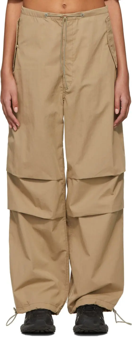 DION LEE Wide-legged Casual Pants - Nude