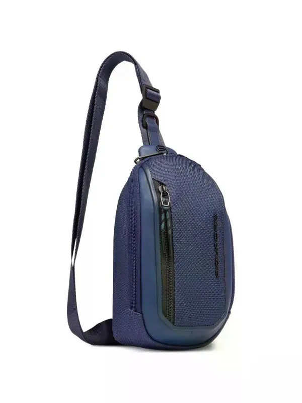 PIQUADRO Messenger Bag With Leather Trim