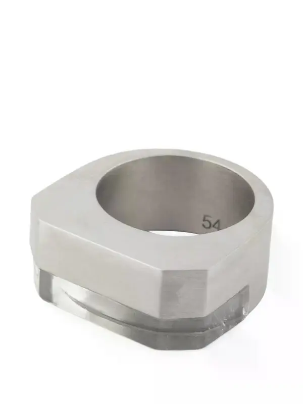Rick Owens Crystal Embellished Brass Ring