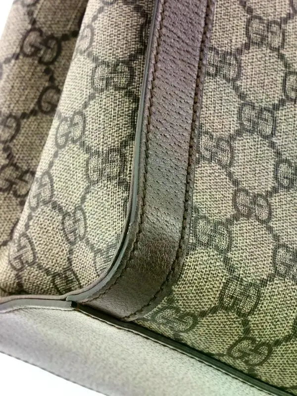 Gucci Ophidia Top Handle Gg Coated Canvas Medium Tote Bag