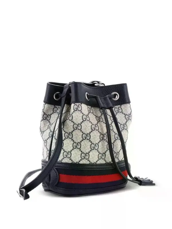 Gucci Ophidia Gg Coated Canvas Mini Bucket Bag - Blue