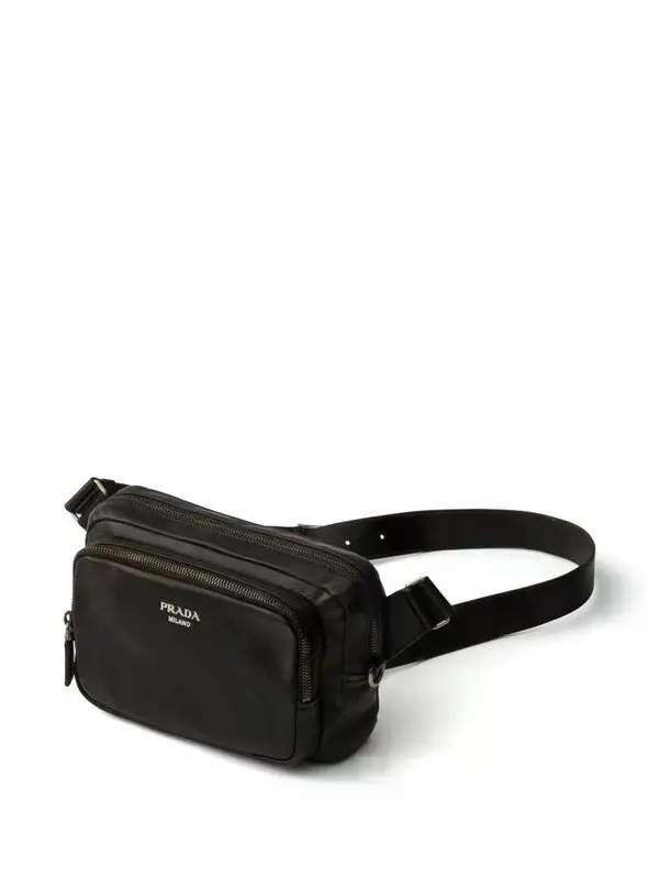 Prada Distressed Nappa Leather Shoulder Bag