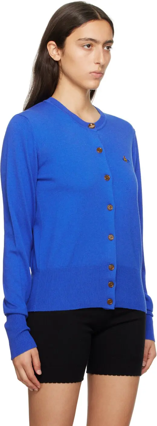 VIVIENNE WESTWOOD Crewneck Button-up Cardigan - Blue