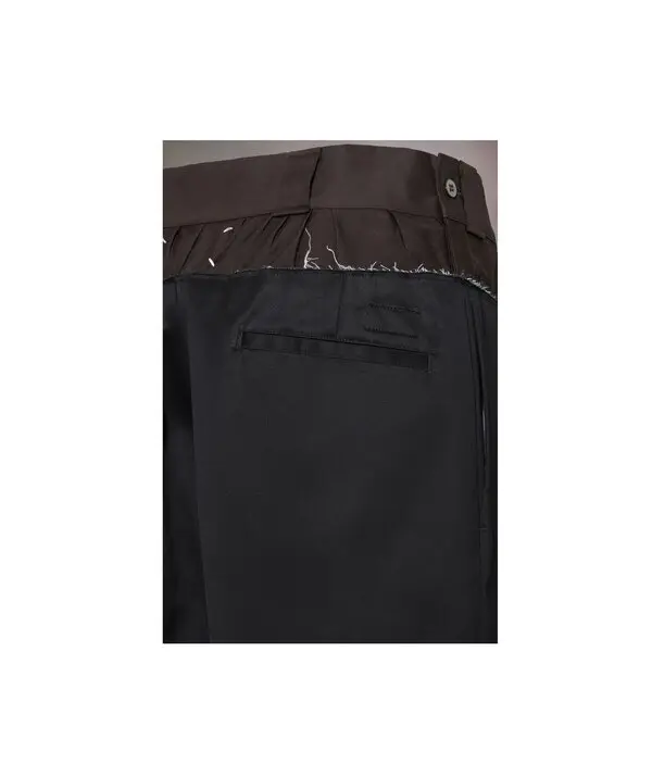 MAISON MARGIELA High-rise Shorts With Raw Edge Detail