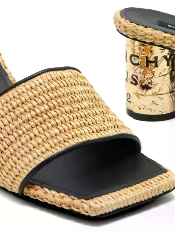 Givenchy Raffia Heeled Mules