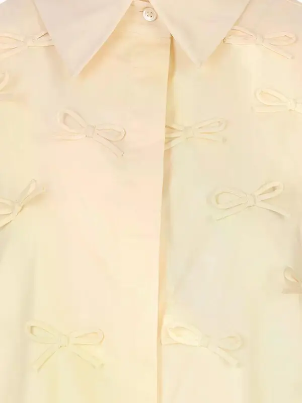 MEIMEIJ Cream Bow-embellished Shirt