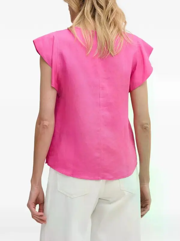 Lola Casademunt Ruffled V-neck Blouse