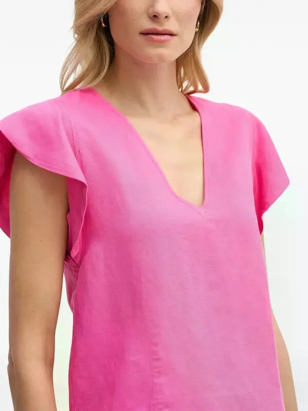 Lola Casademunt Ruffled V-neck Blouse
