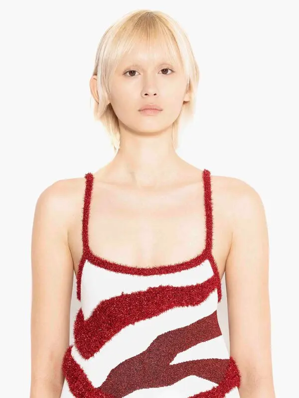 J.W.ANDERSON Jw Anderson Flared Zebra-printed Camisole Mini Dress