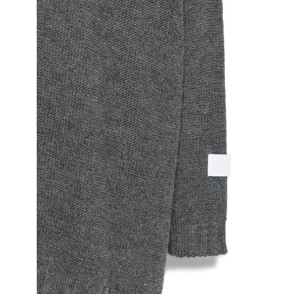 MAISON MARGIELA V-neck Jumper With Logo Patch