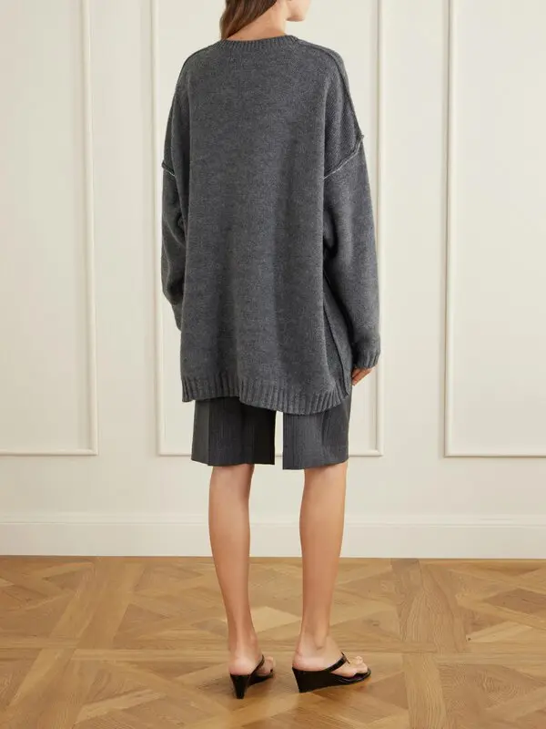 MAISON MARGIELA V-neck Jumper With Logo Patch