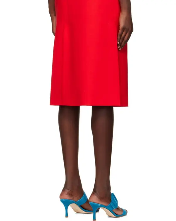 Rabanne Virgin Wool Two-tone Midi Dress