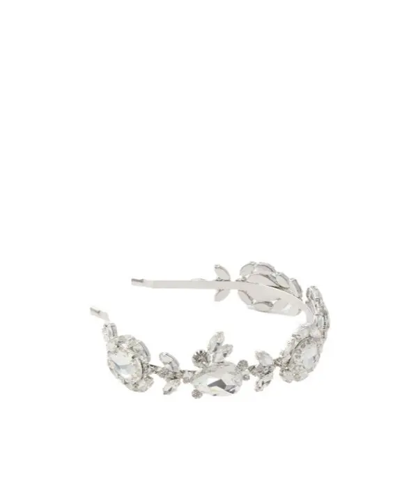 SELF-PORTRAIT Crystal Embellished Headband - Silver