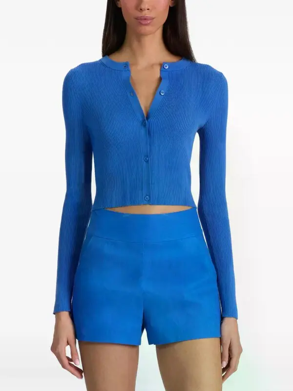 Alice + Olivia Carson Ribbed-knit Cardigan