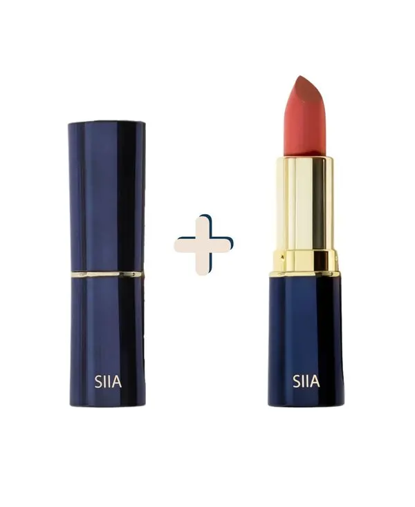 SIIA COSMETICS 2 Piece Matte Lip Twin Set - M 447 Dark Coral