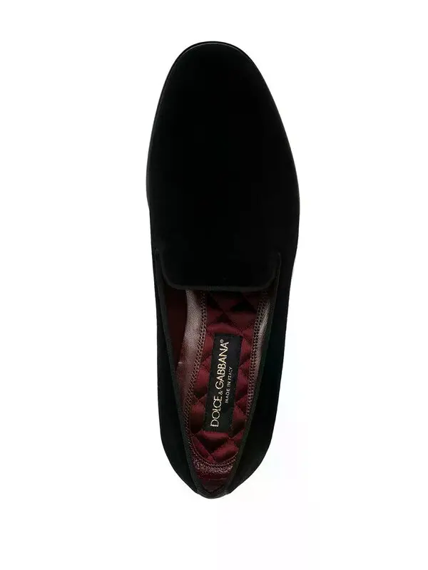 Dolce & Gabbana Piped Velvet Loafers