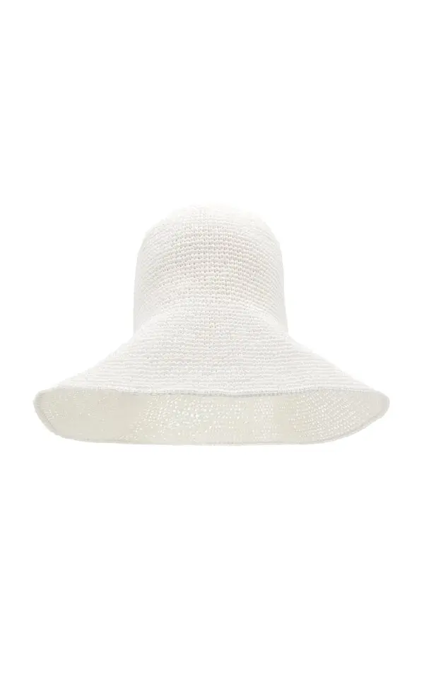 TOTEME Paper Straw Wide Brim Sun Hat - White