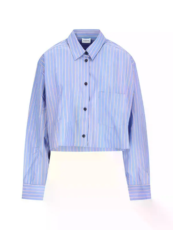 Andamane Georgiana Striped Cropped Shirt