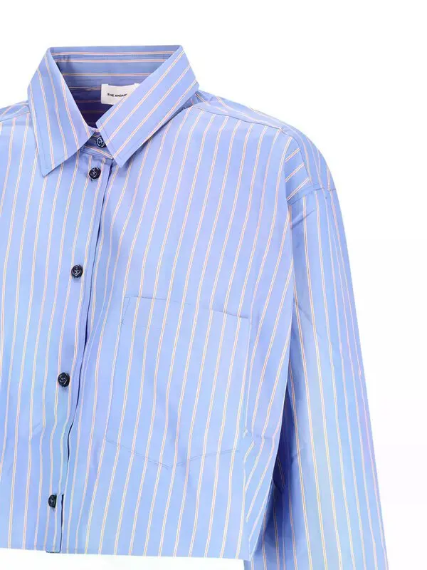 Andamane Georgiana Striped Cropped Shirt