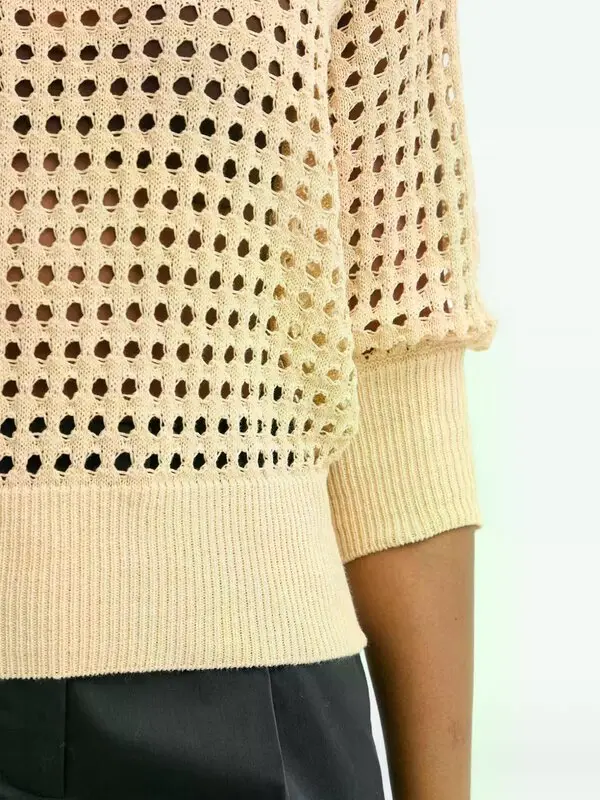 TWINSET Open-knit Raglan Sleeve Sweater