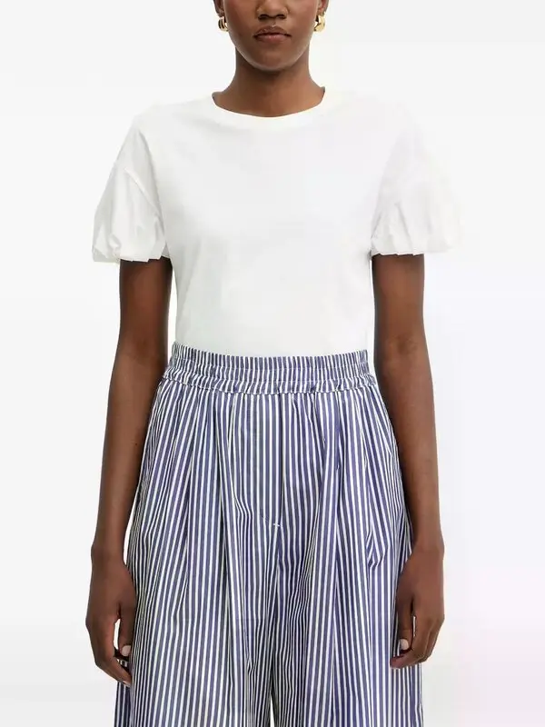TWINSET Puff-sleeve Jersey T-shirt - White