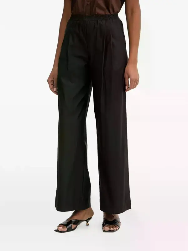 TWINSET Pleated Wide-leg Trousers With Elasticated Waist - Black