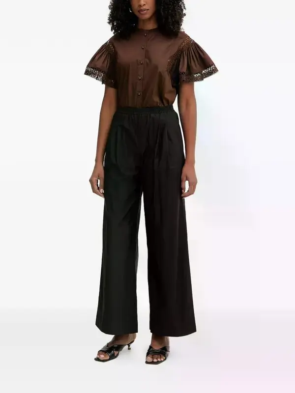 TWINSET Pleated Wide-leg Trousers With Elasticated Waist