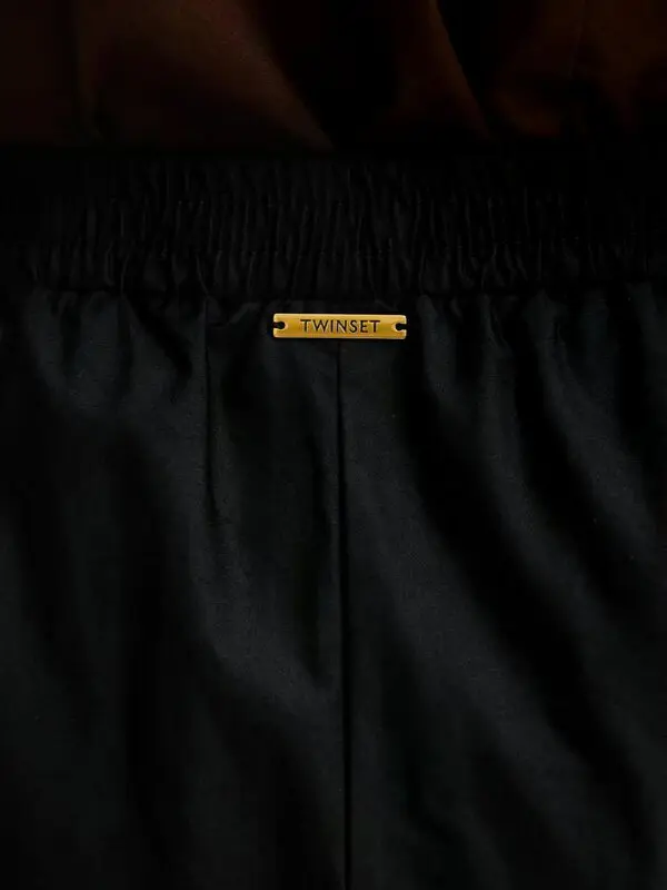TWINSET Pleated Wide-leg Trousers With Elasticated Waist