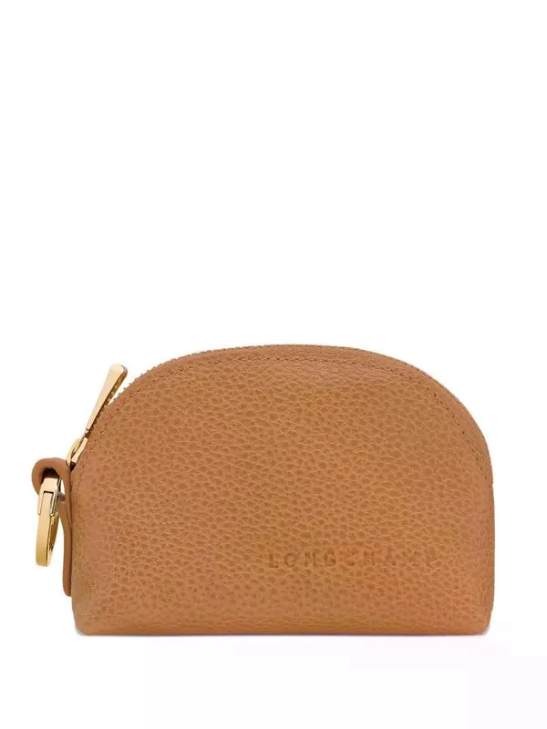 Longchamp Le Foulonné Grained-texture Coin Purse - Brown