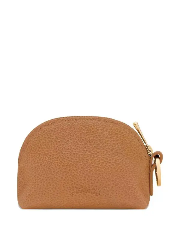 Longchamp Le Foulonné Grained-texture Coin Purse