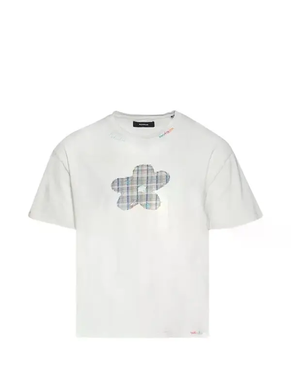 NAHMIAS Flower-patch Boxy T-shirt - Neutrals
