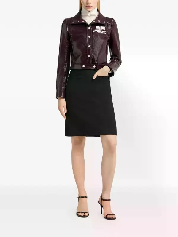 COURREGES Vinyl-effect Cropped Jacket