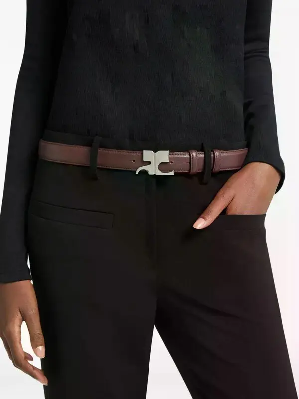 COURREGES Ac Logo Plaque Belt - Red