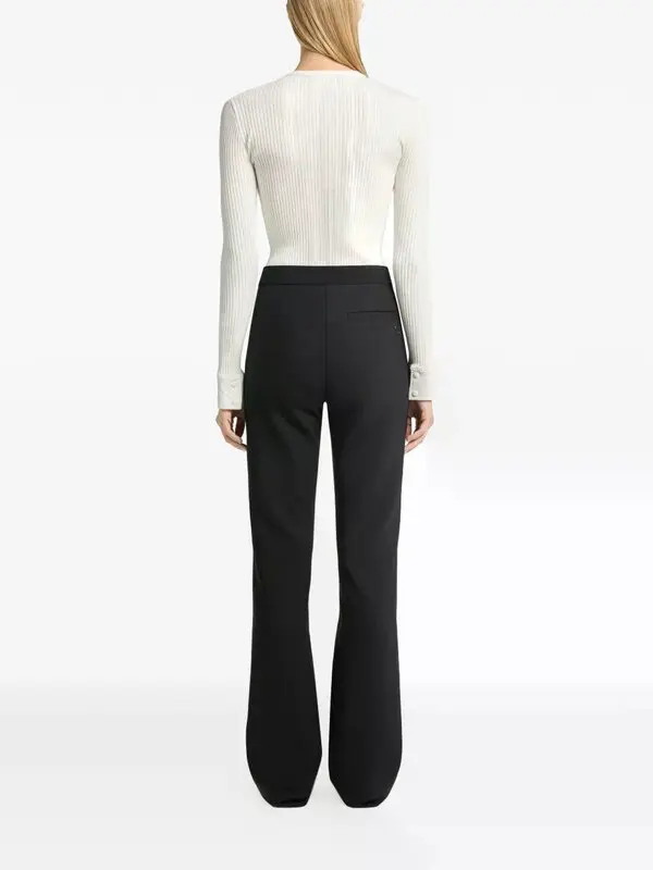 COURREGES Ribbed-knit Cardigan With Vinyl Trim