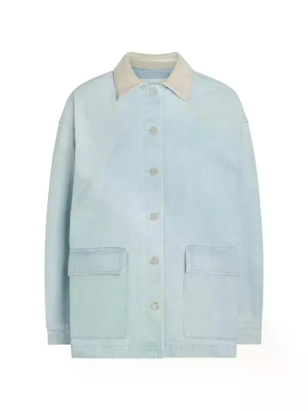 AGOLDE X Maria Mcmanus Oversized Button-down Cotton Denim Jacket - Blue