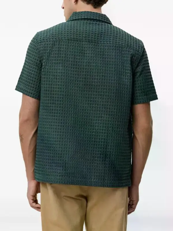 LES DEUX Seersucker Short-sleeve Shirt