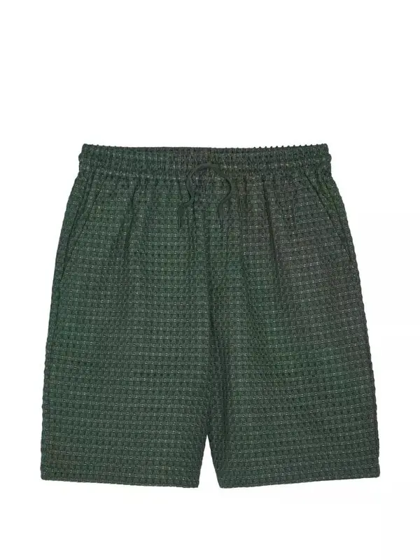 LES DEUX Checked Seersucker Shorts