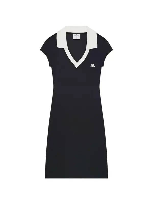 COURREGES V-neck Mini Dress