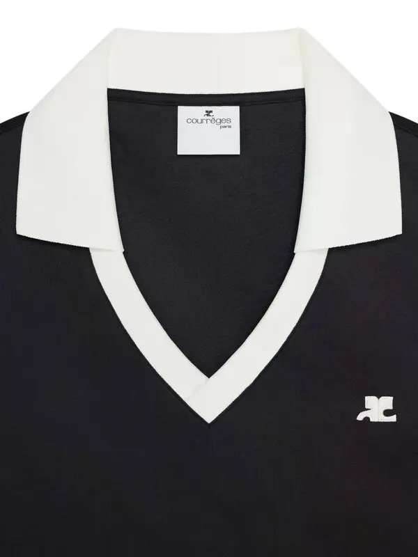 COURREGES V-neck Mini Dress - Black
