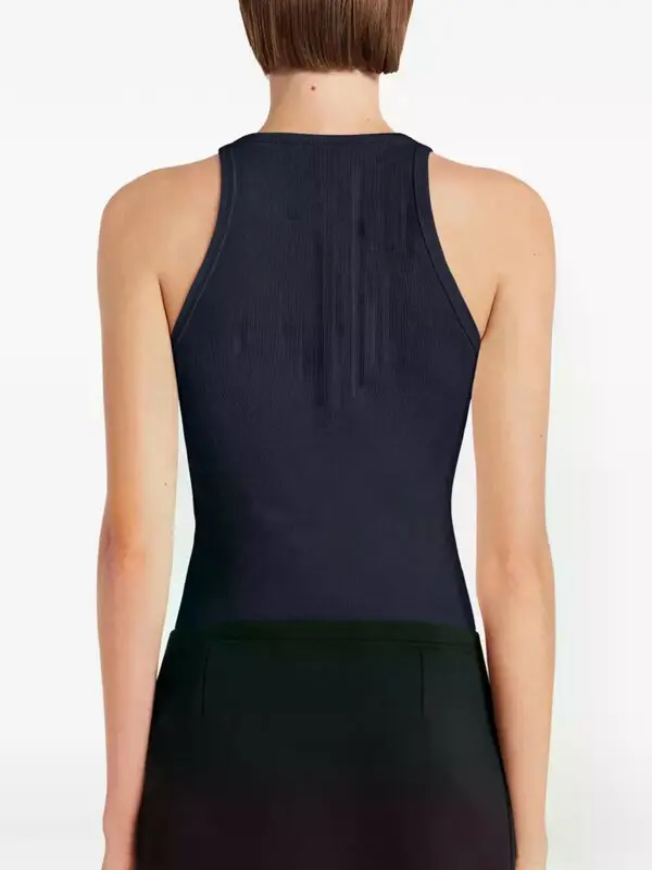 COURREGES Ribbed Tank Top With Buckle Detail