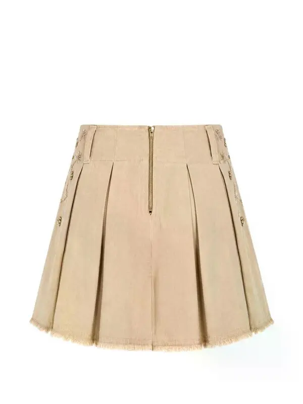 Liu Jo Bead-embellished Pleated Mini Skirt