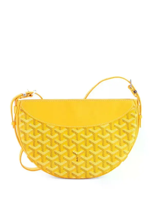 Goyard Hirondelle Shoulder Bag In Coated Canvas And Leather - Orange