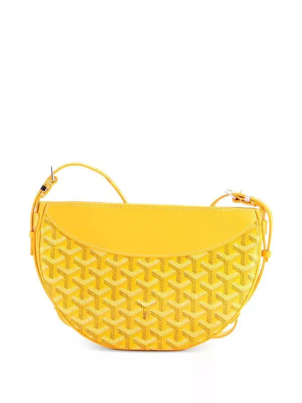 Goyard Hirondelle Shoulder Bag In Coated Canvas And Leather - Orange