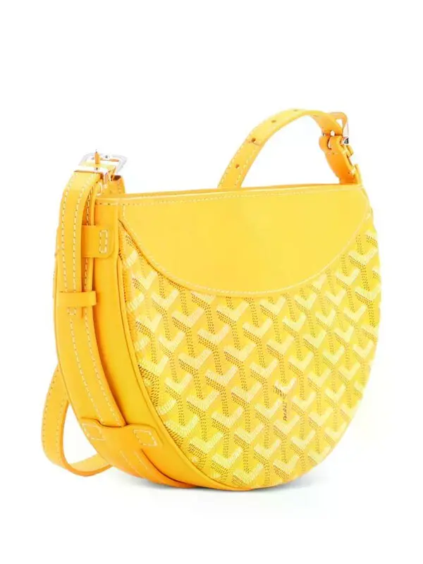 Goyard Hirondelle Shoulder Bag In Coated Canvas And Leather - Orange