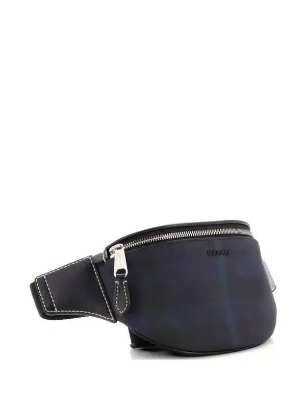 Burberry Cason House Check Canvas And Leather Mini Belt Bag